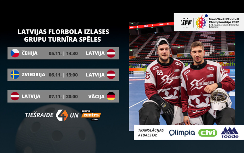 Tiešraide: Latvija - Čehija PČ florbolā vīriešiem – Sportacentrs TV ...
